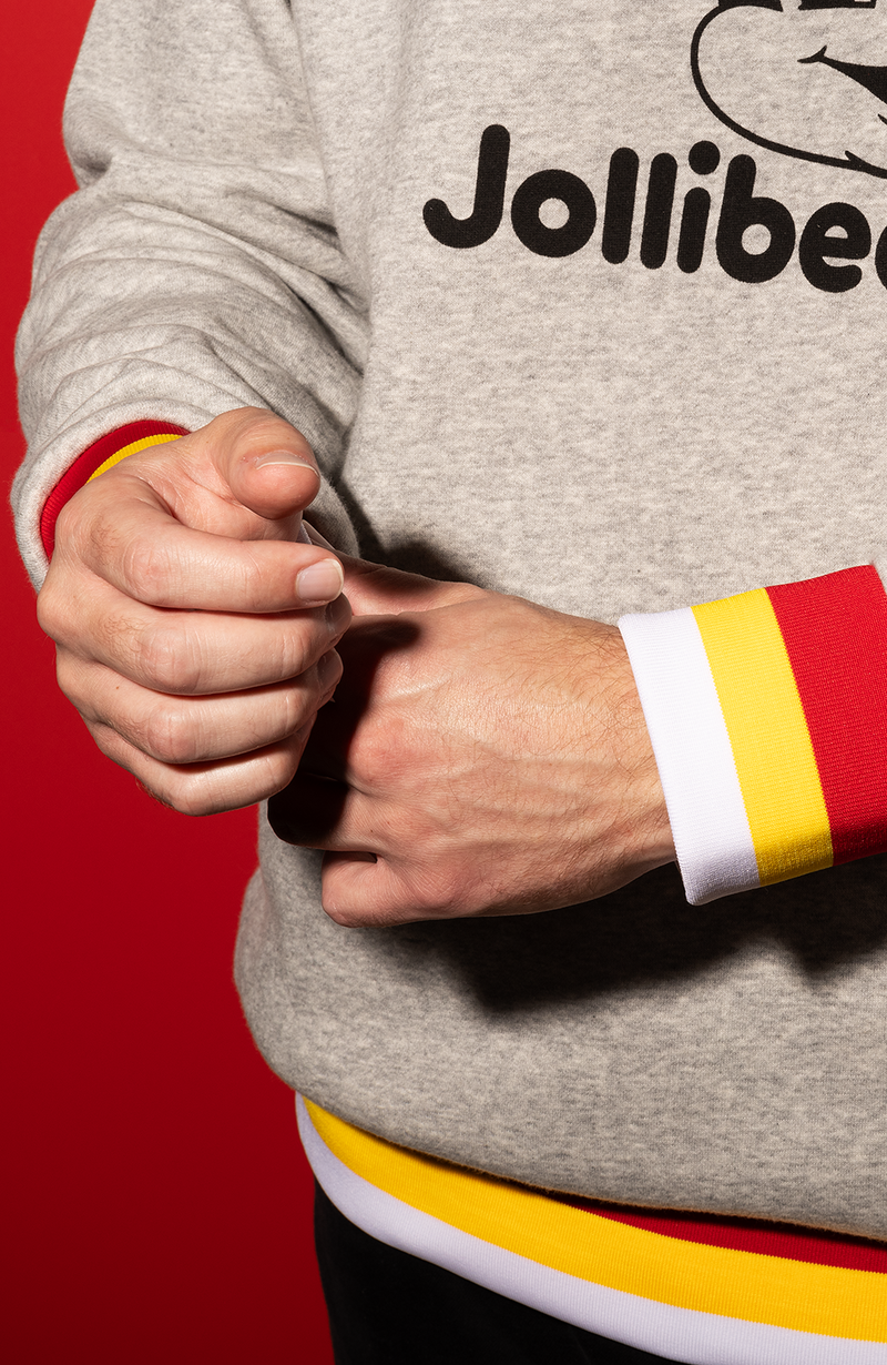 Jollibee Gray Crewneck Sweater | Jolly Merch Shop