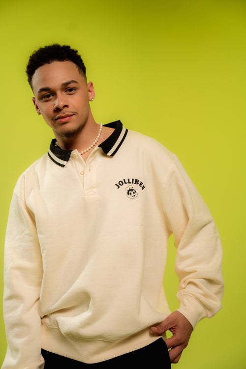 Jollibee Athleisure Polo Fleece Sweater | Jolly Merch Shop