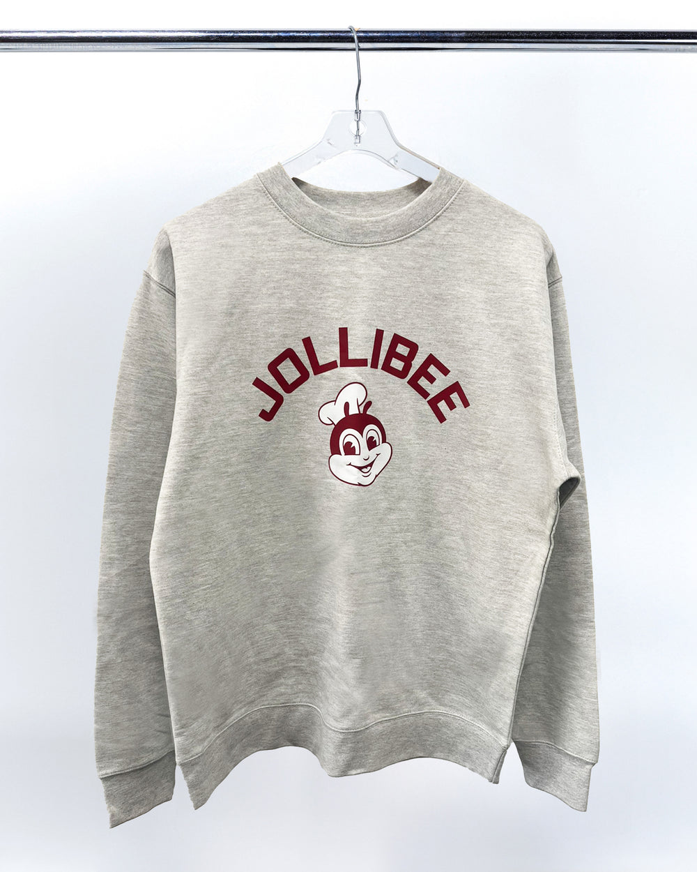 Gray Crewneck Jollibee Logo Sweatshirt | Jolly Merch Shop